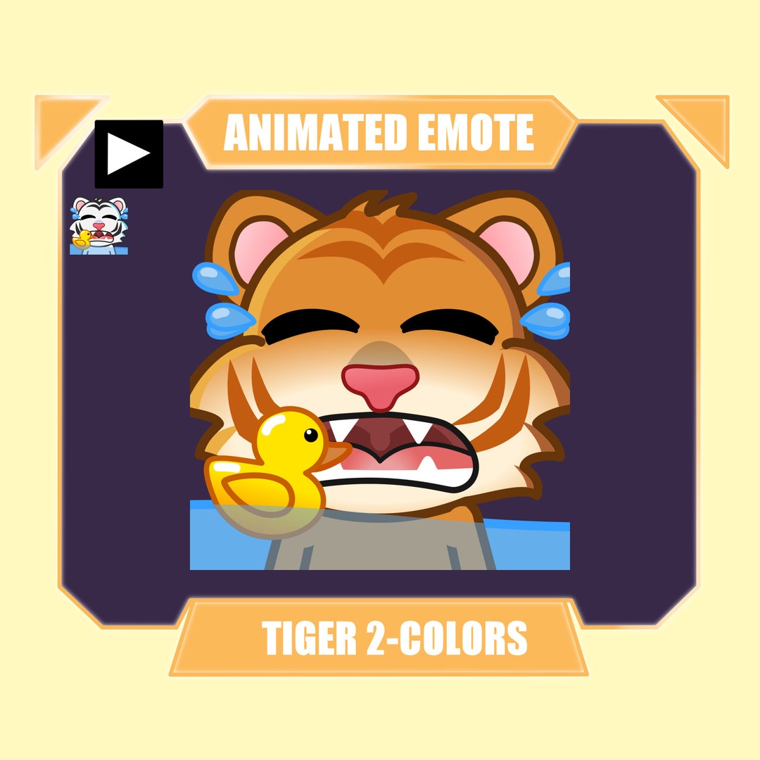ANIMATED Tiger Crying Emote for Twitch Kick Discord Youtube Streaming ...