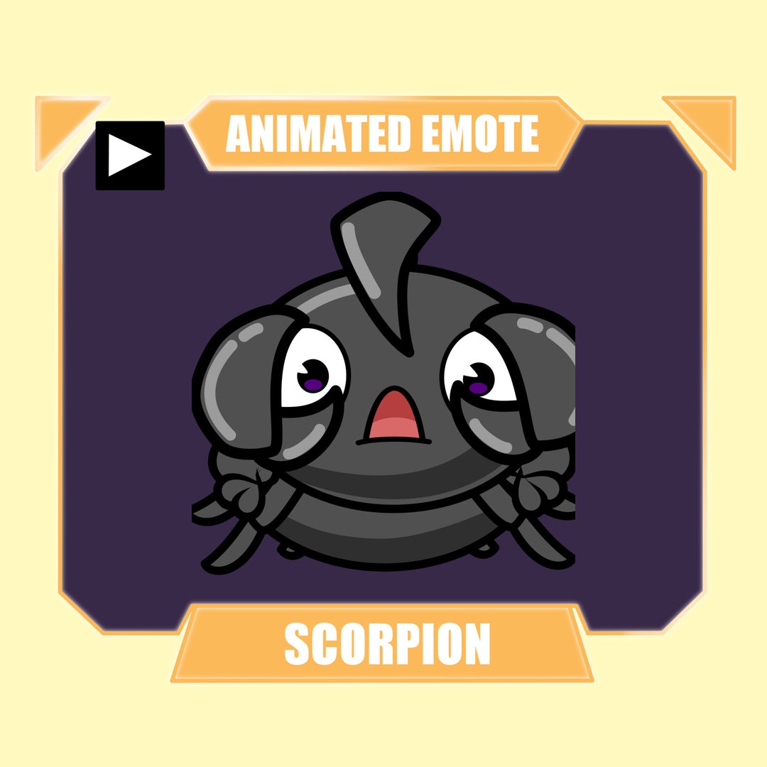 ANIMATED Scorpion Scared Emote for Twitch Discord Youtube Stream | Cute ...