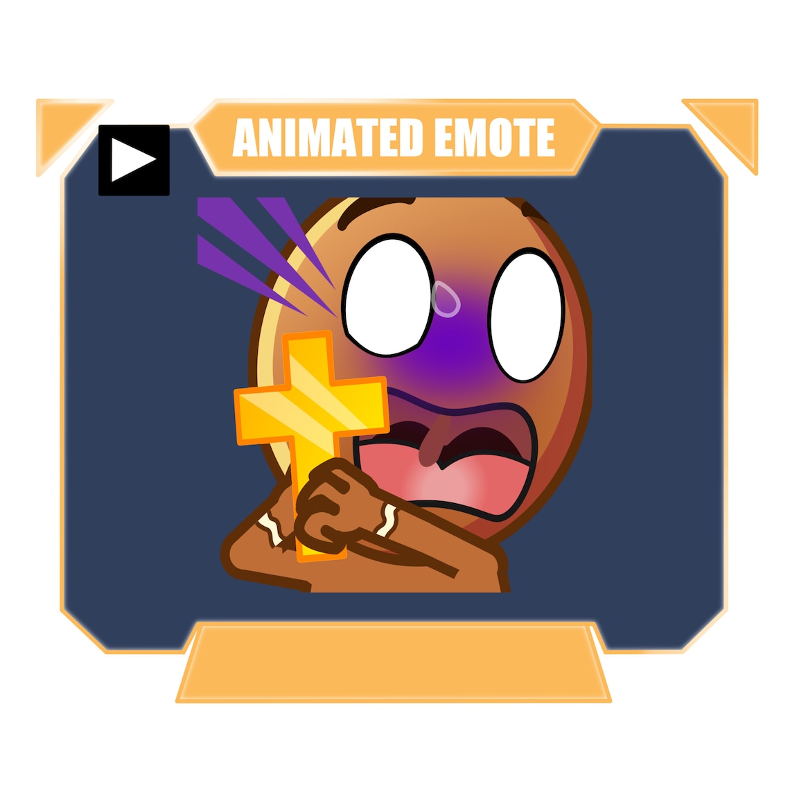 Emote de Noël animé peur pain d'épice pour twitch kick discord youtube ...