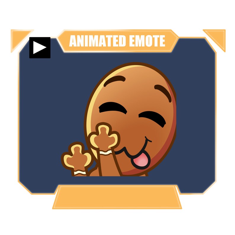 ANIMATED Gingerbread Middle Finger Christmas Emote for Twitch Kick ...