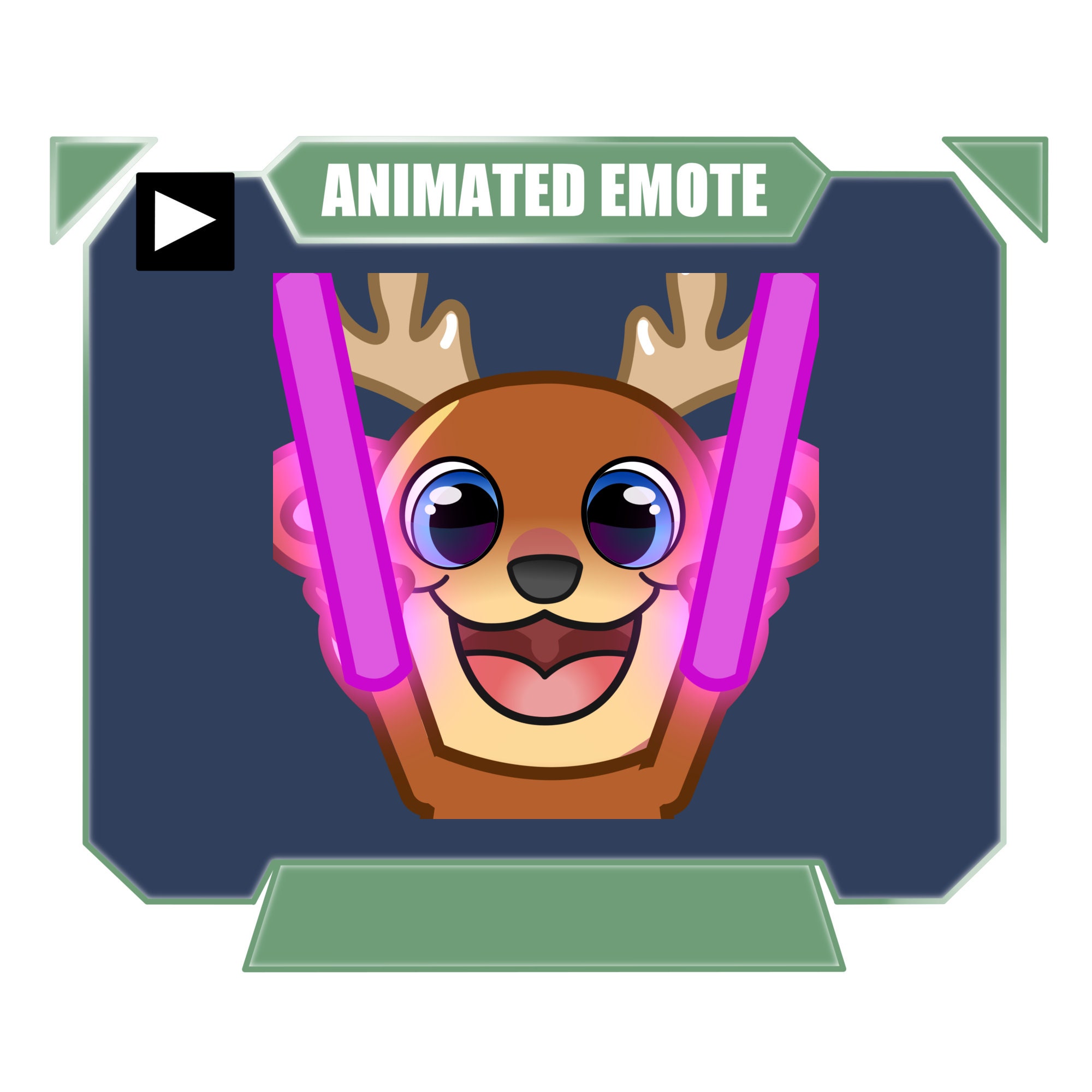 ANIMATED Deer Cool Rave Christmas Emote for Twitch Kick Discord Youtube ...