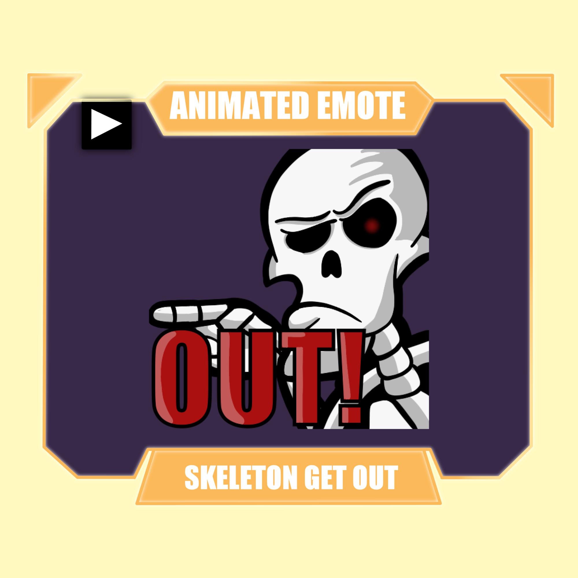 Animated Skeleton for Ban Animated Twitch Emote Discord Emote Youtube ...