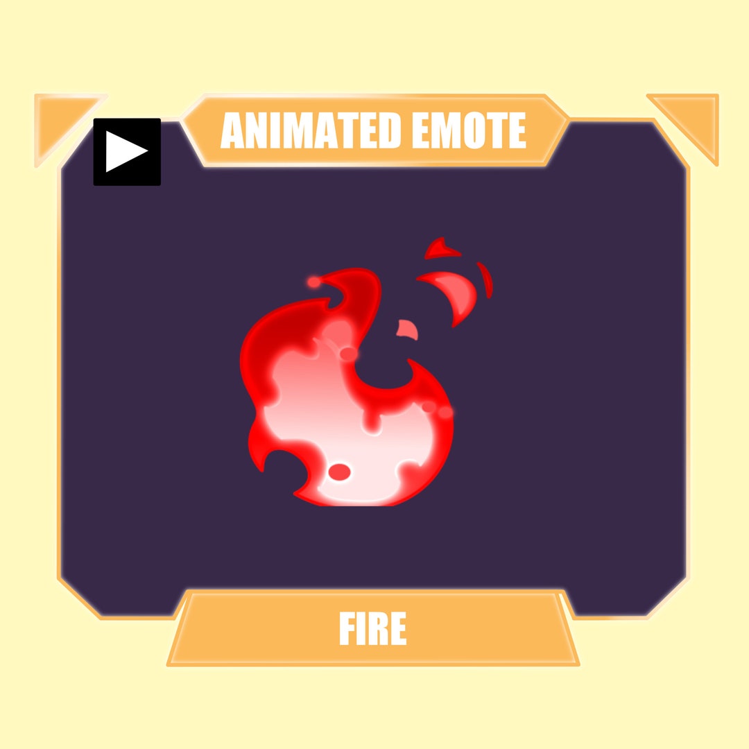 Animated Red Fire Emote for Twitch Kick Discord Youtube Streaming ...