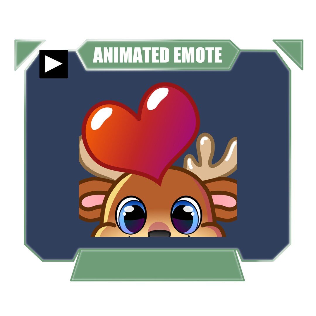 ANIMATED Deer With Balloon Christmas Emote for Twitch Kick Discord ...