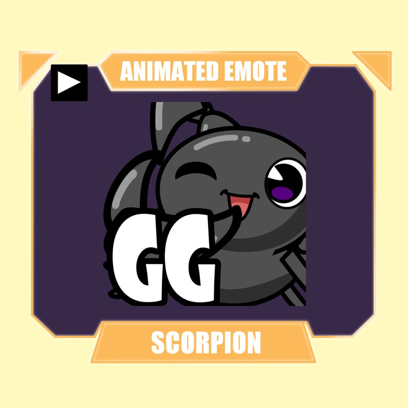 ANIMATED Scorpion Good Game Emote for Twitch Discord Youtube Stream ...