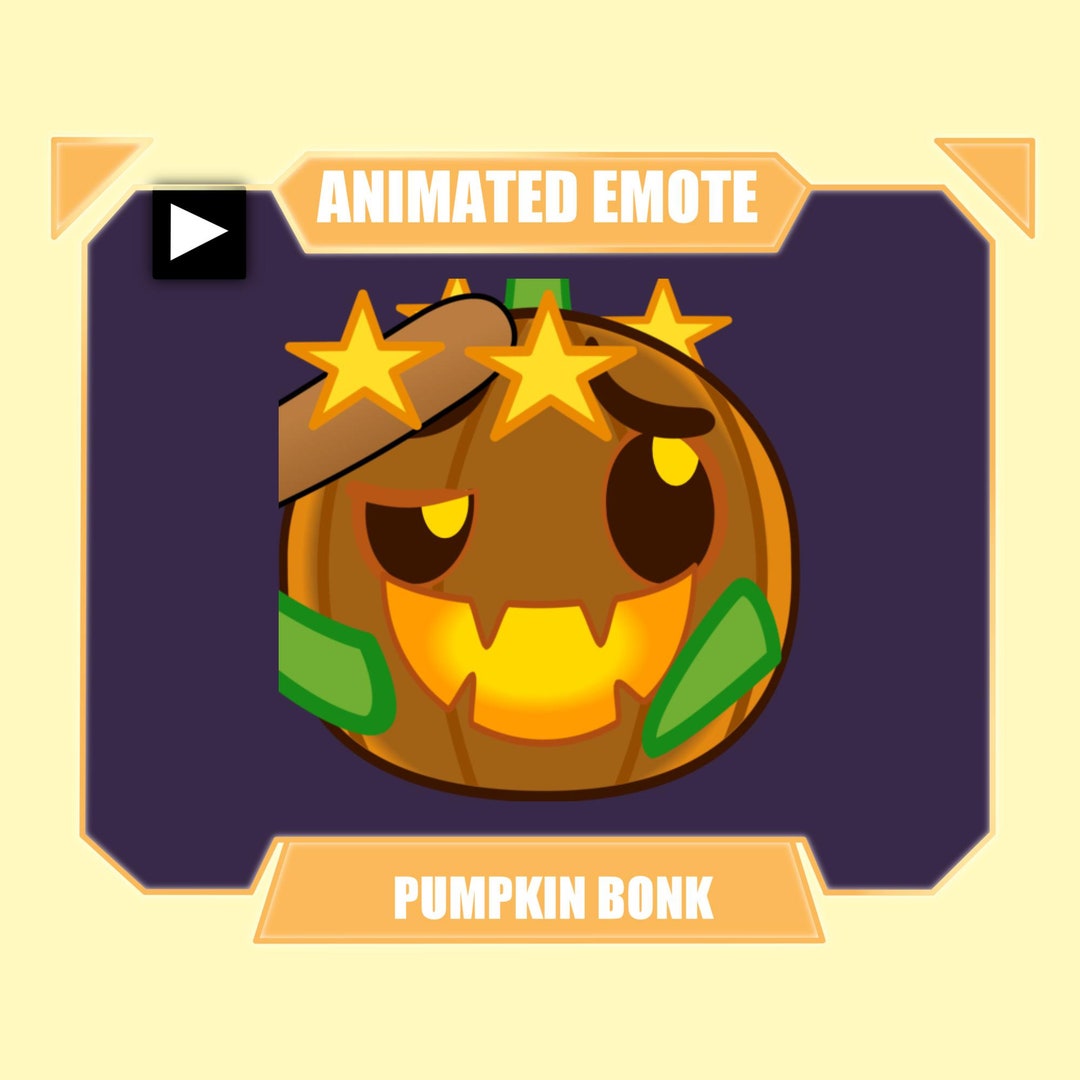 ANIMATED Pumpkin Bonk Emote for Twitch Discord Youtube | Halloween ...
