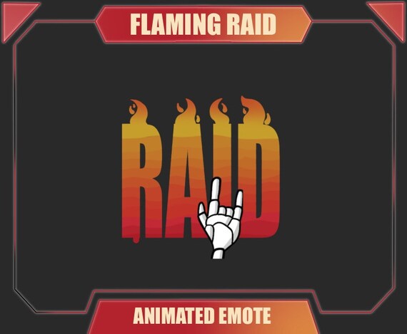 Animated Raid Emote Raid Fire Emote Animated Twich Emote | Etsy