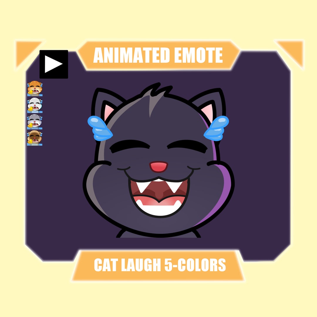 ANIMATED Cat Laughing Emote for Twitch Discord Youtube - Etsy