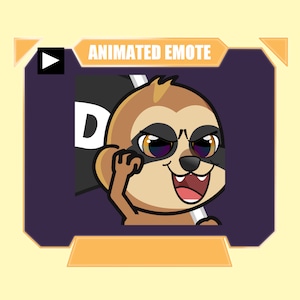 ANIMATED Sloth Raid Emote for Twitch Kick Discord Youtube Stream | Cute ...