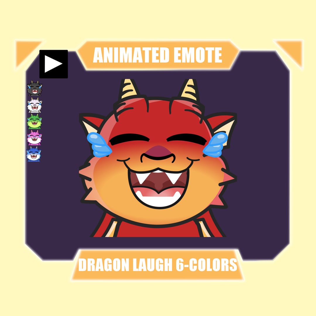 ANIMATED dragon laughing emote for twitch discord youtube Dragon lol ...