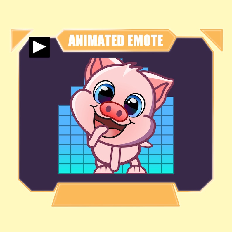 ANIMATED Pig Cute Dance Emote for Twitch Kick Discord Youtube Stream ...