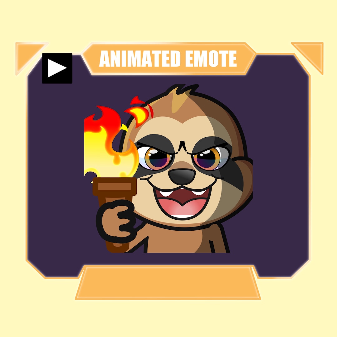 ANIMATED Sloth Riot Emote for Twitch Kick Discord Youtube | Sloth With ...