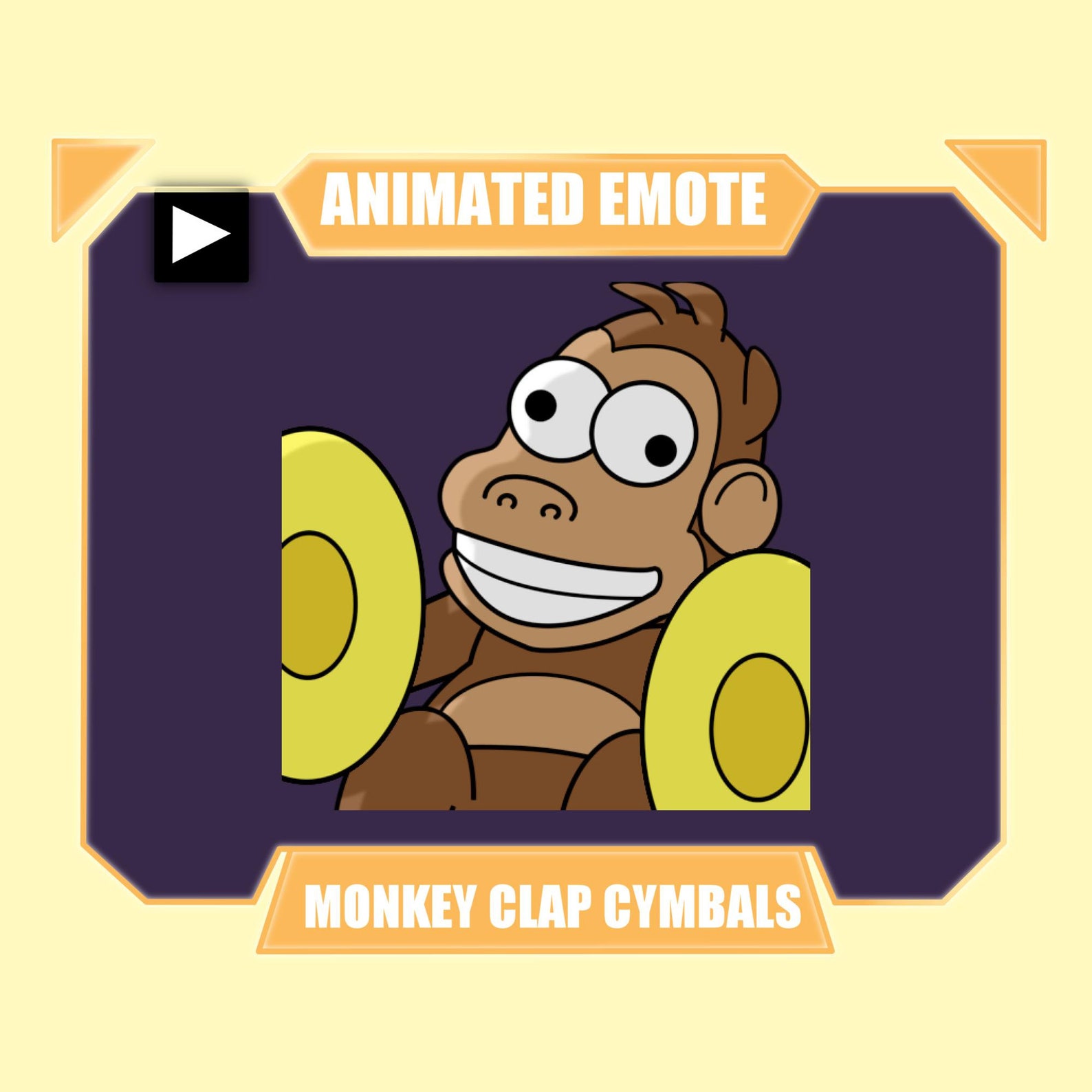Animated Monkey Clap Emote for Twitch Discord Youtube Funny Emote Goofy ...