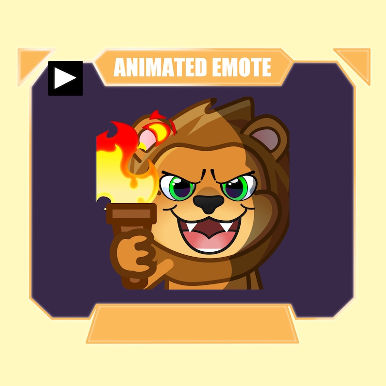ANIMATED Lion Riot Emote for Twitch Kick Discord Youtube | Lion With ...