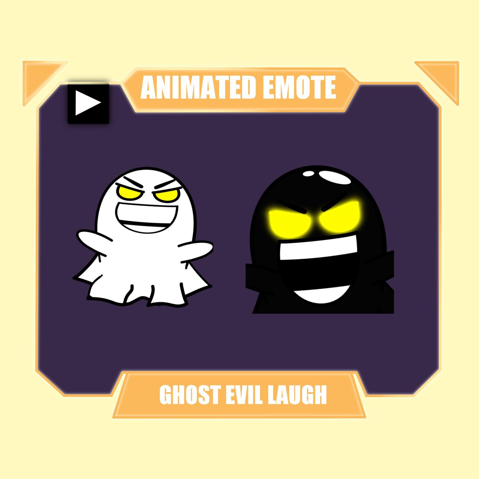 Animated Ghost Emote | Halloween Twitch Emote | Ghost Evil Laugh Emote ...