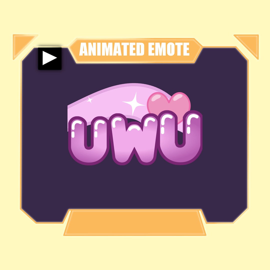 Animated and Static UWU Text Emote for Twitch Discord Youtube - Etsy