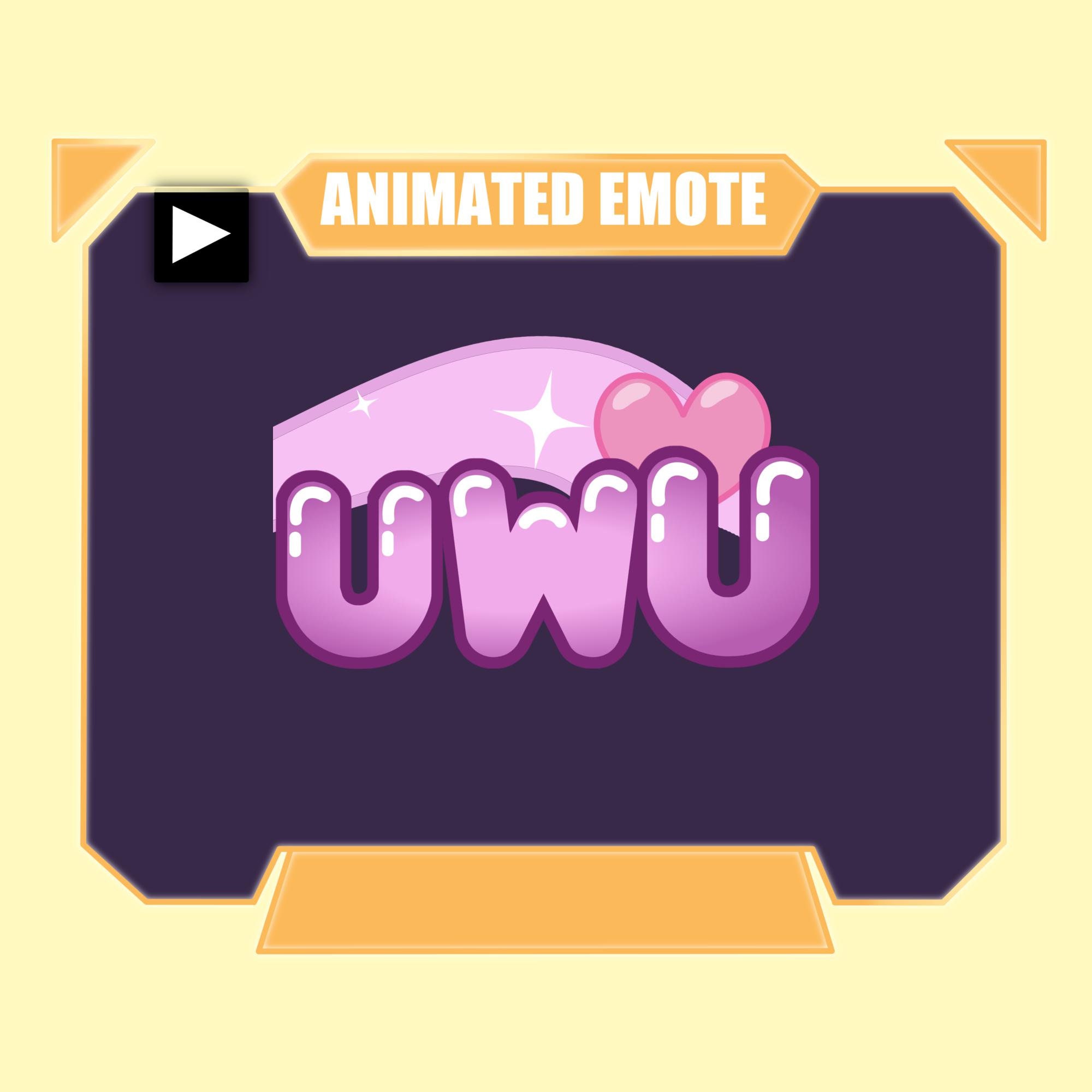 Animated and Static UWU Text Emote for Twitch Discord Youtube - Etsy