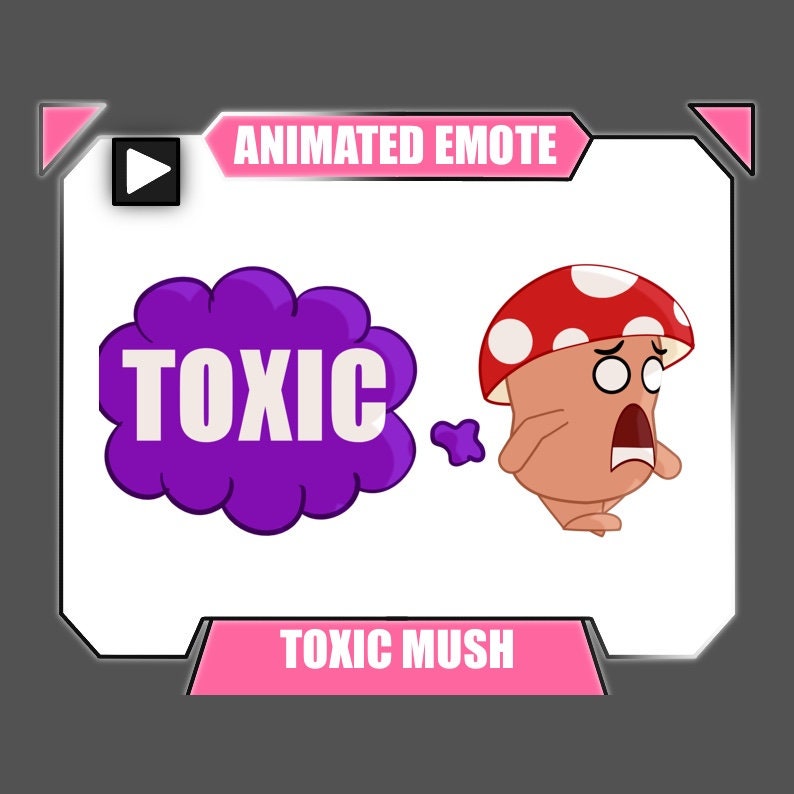 Animated Toxic Mushroom Emote for Twitch Discord Youtube - Etsy
