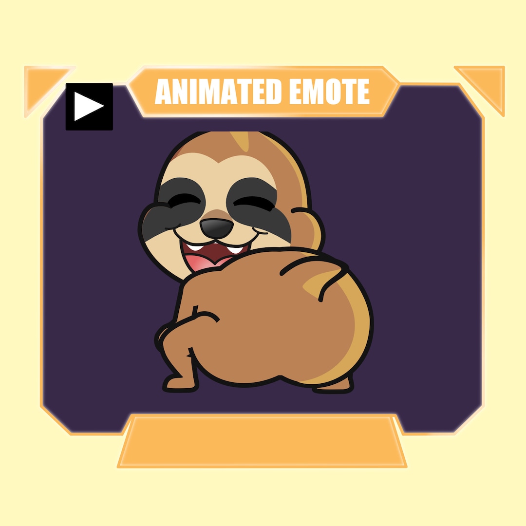 ANIMATED Sloth Twerking Emote for Twitch Kick Discord Youtube | Cute ...