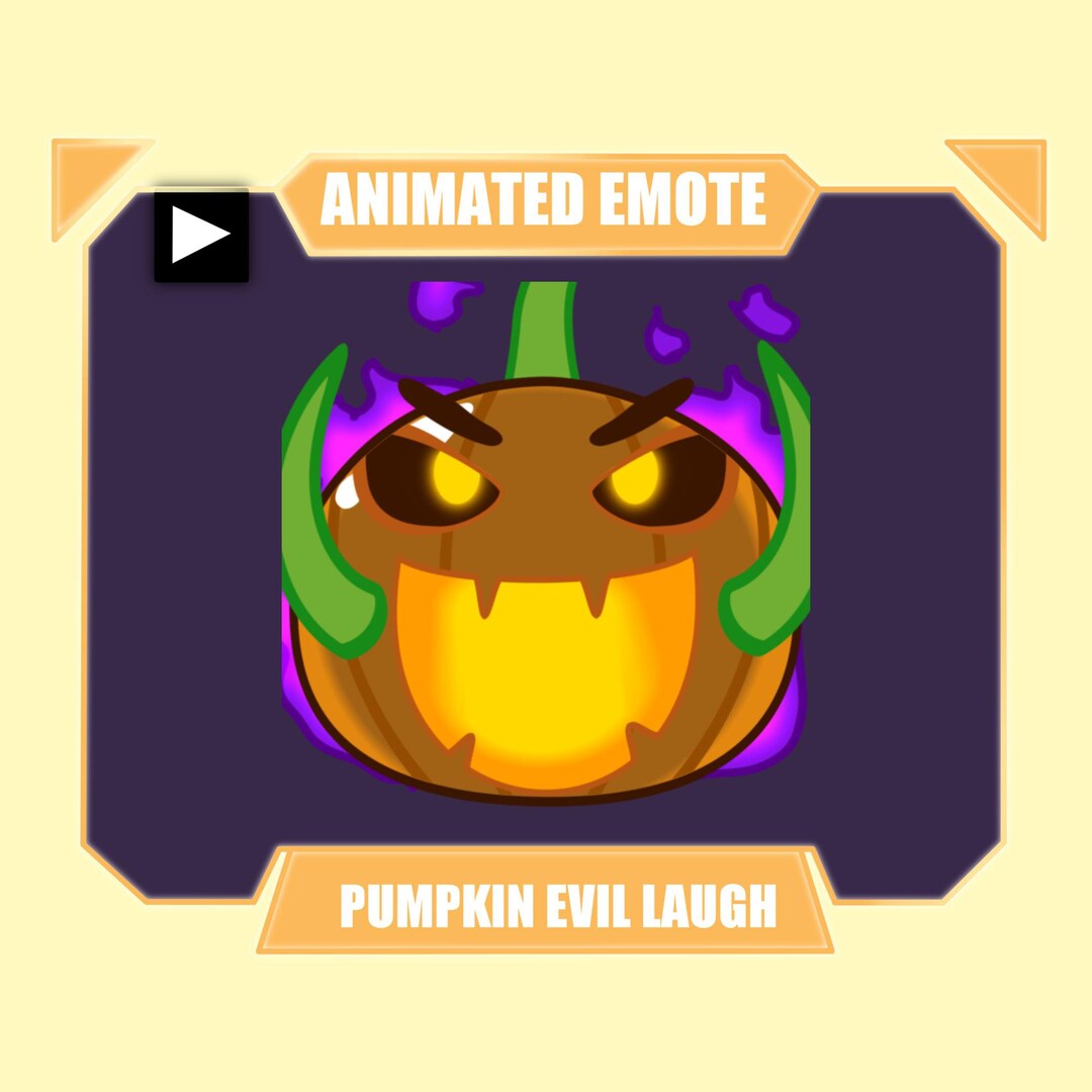 ANIMATED Pumpkin Emote for Twitch Discord Youtube | Animated Halloween ...