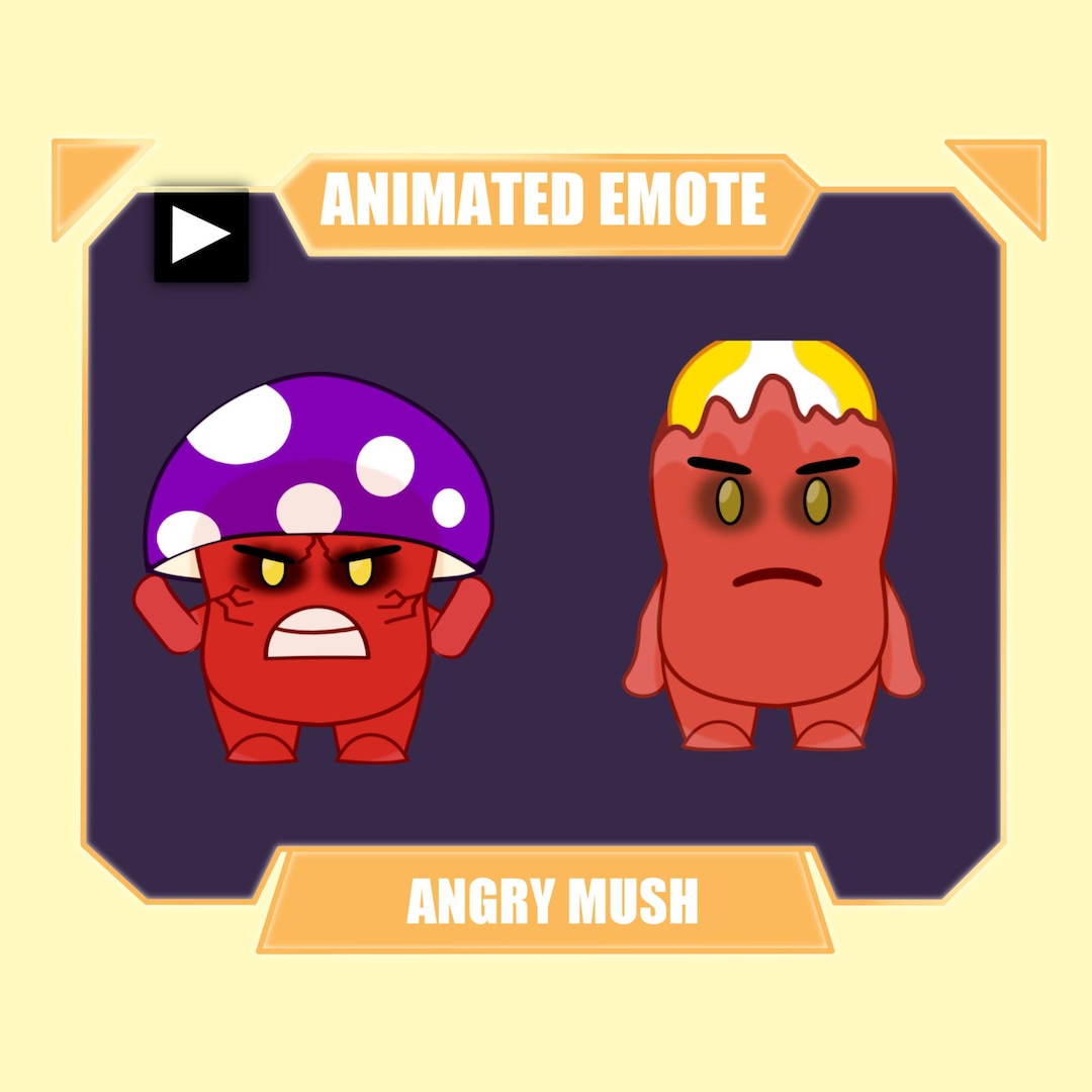 Animated Mushroom Angry Emote | Mushroom Raging Emote | Head Explosion ...