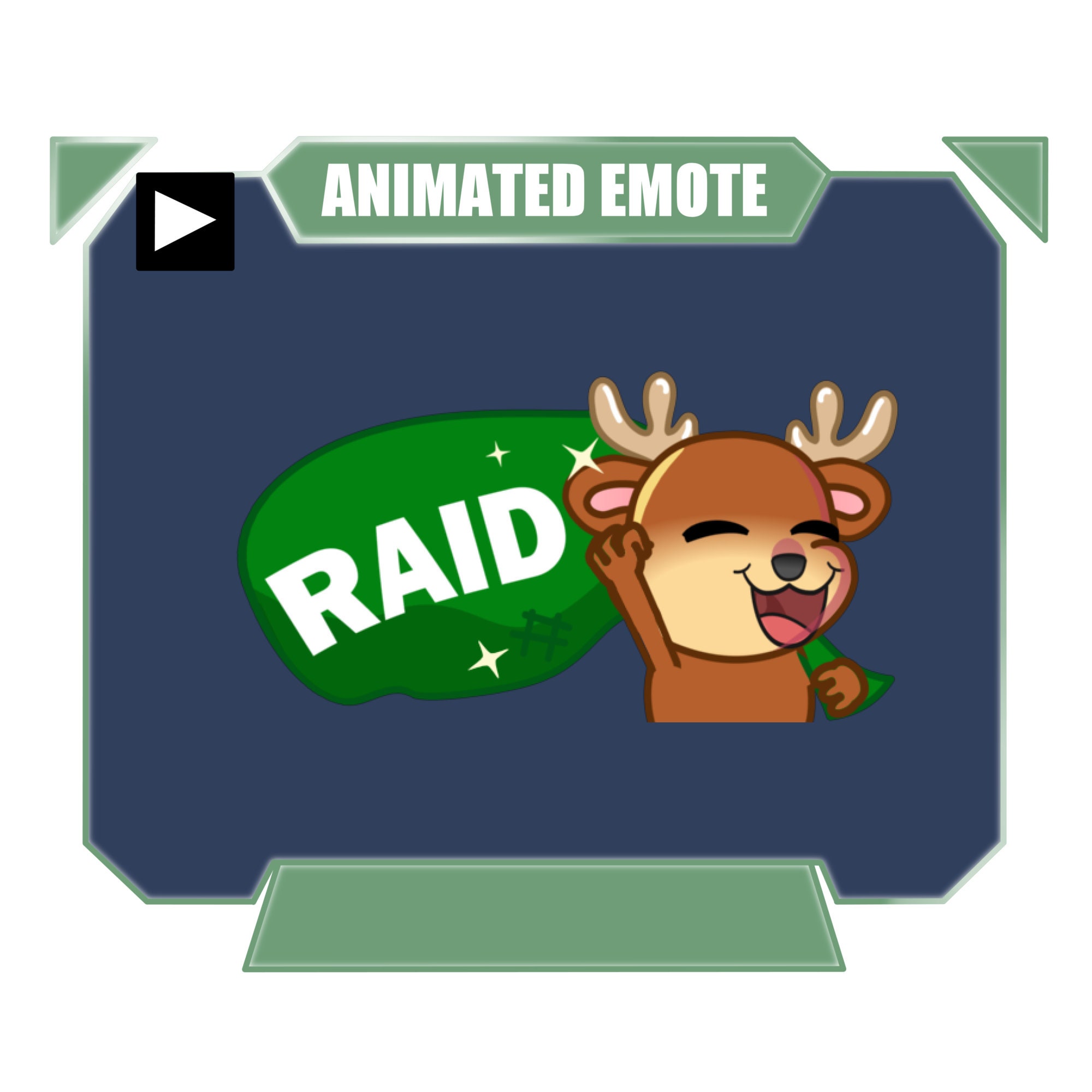 ANIMATED Reindeer Raid Christmas Emote for Twitch Kick Discord Youtube ...