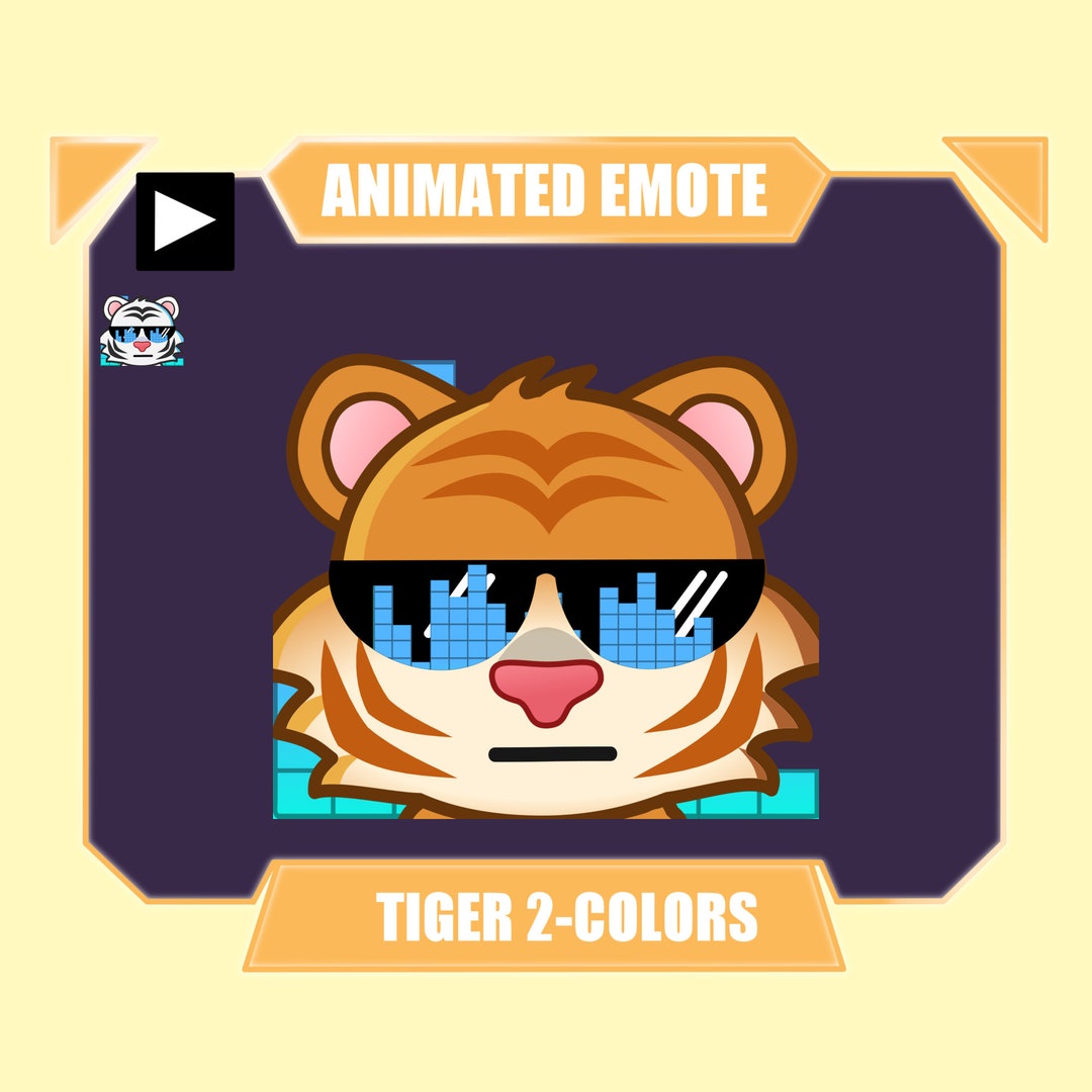 ANIMATED Tiger Jam Dance Emote With Color-changing Equalizer for Twitch Kick Discord Youtube ...