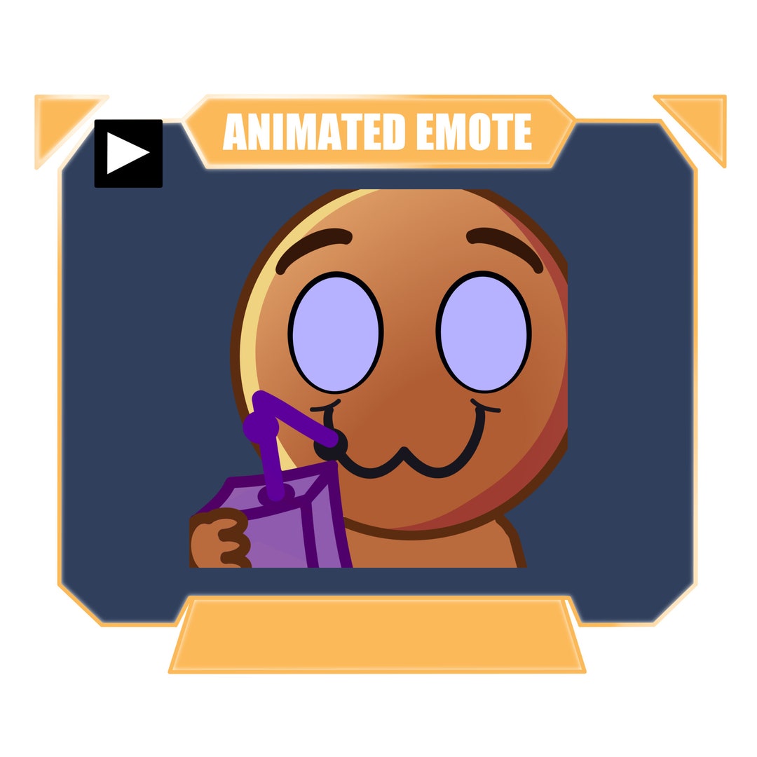 ANIMATED Gingerbread Sipping Juice Christmas Emote for Twitch Kick ...