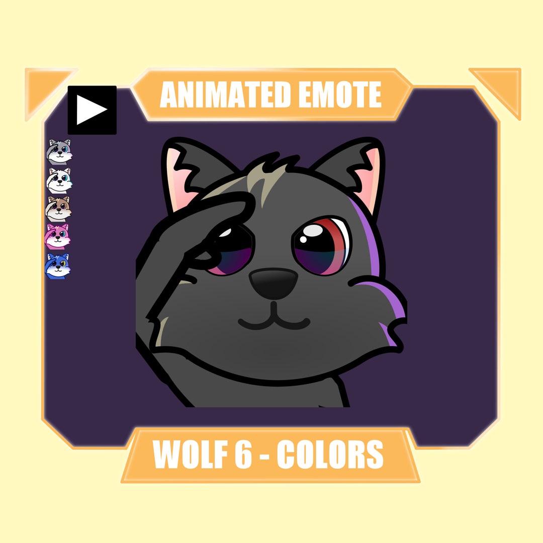 ANIMATED Wolf Salute Emote for Twitch Kick Discord Youtube Stream ...