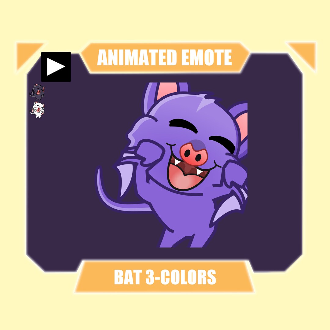 ANIMATED Bat Happy Dance Halloween Emote for Twitch Kick Discord ...