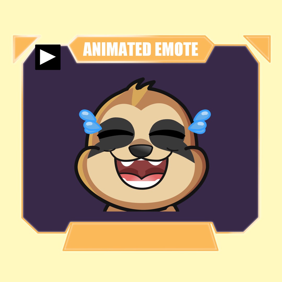ANIMATED Sloth Laughing Emote for Twitch Kick Discord Youtube Stream ...