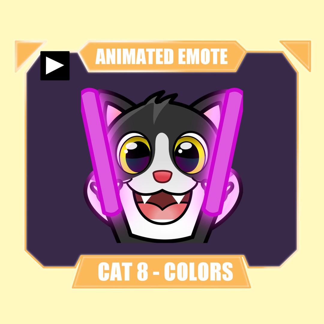 ANIMATED Cat Rave Emote for Twitch Kick Discord Youtube Streaming ...