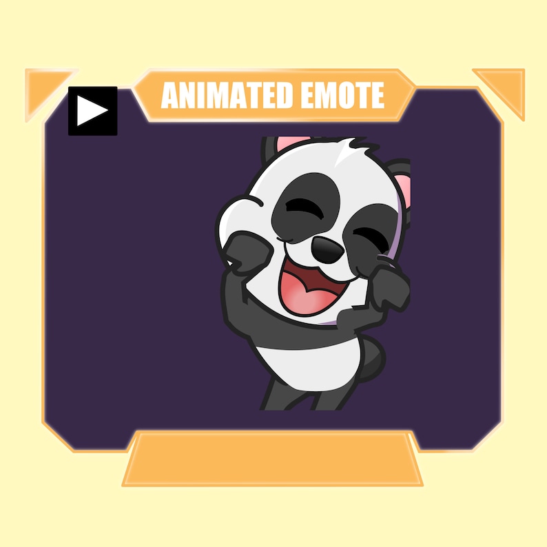 ANIMATED Panda Happy Dance Emote for Twitch Kick Discord Youtube | Cute ...