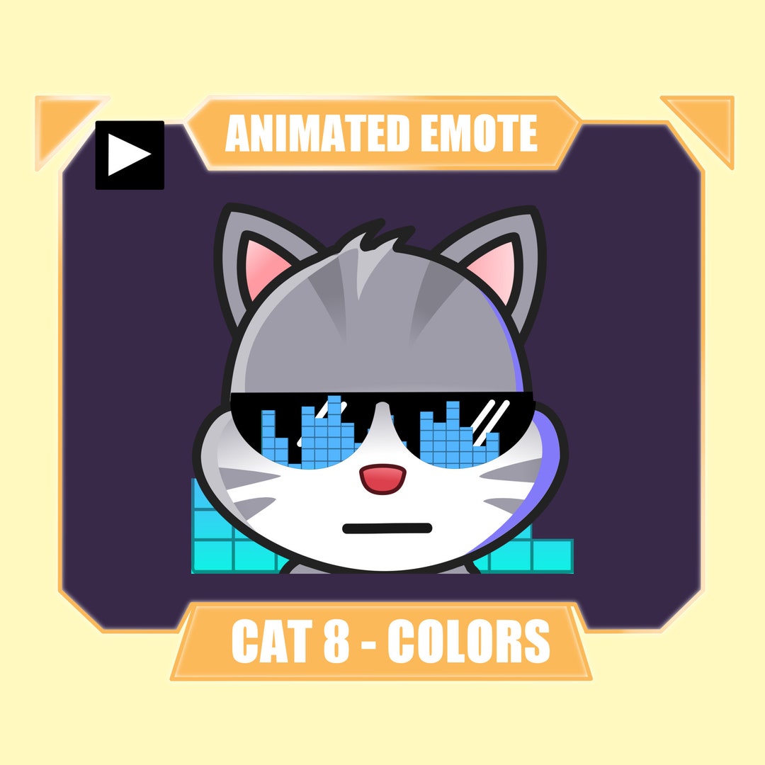 ANIMATED Cat Jam Dance Emote With Color-changing Equalizer for Twitch ...