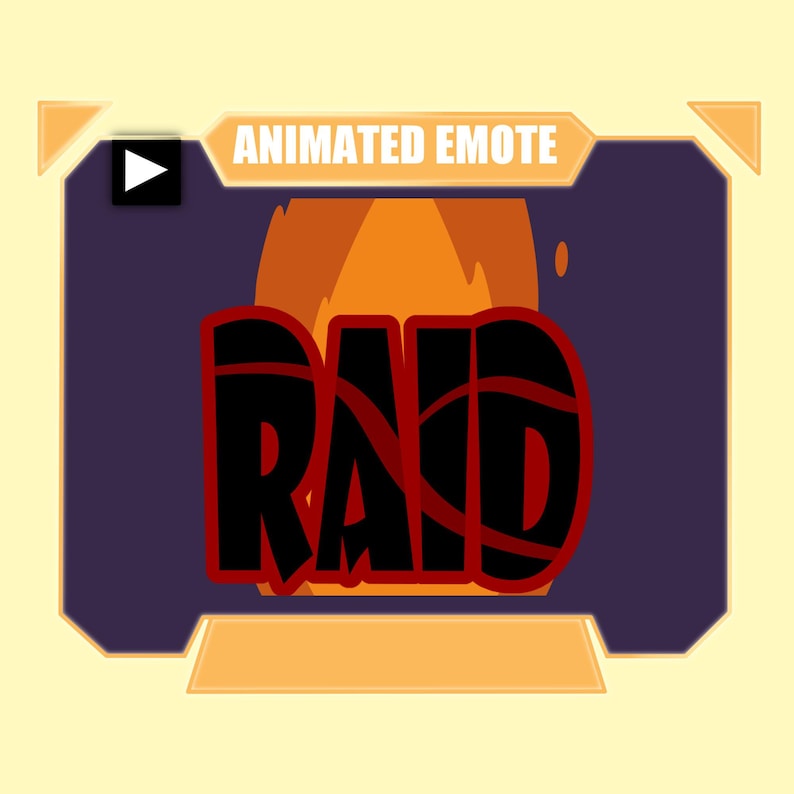 Animated and Static RAID Text Emote for Twitch Discord Youtube ...