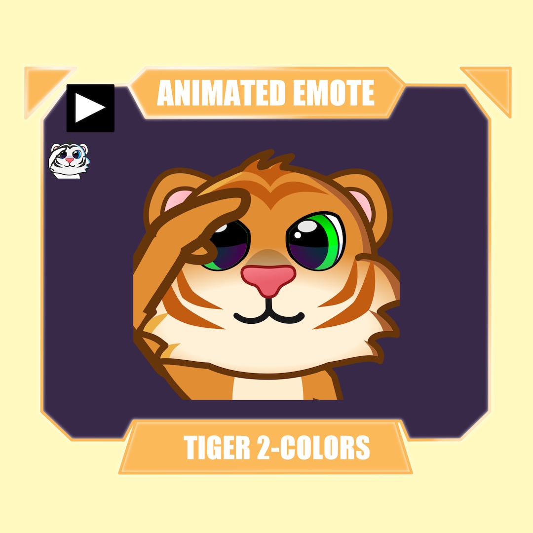 ANIMATED Tiger Salute Emote for Twitch Kick Discord Youtube Stream ...