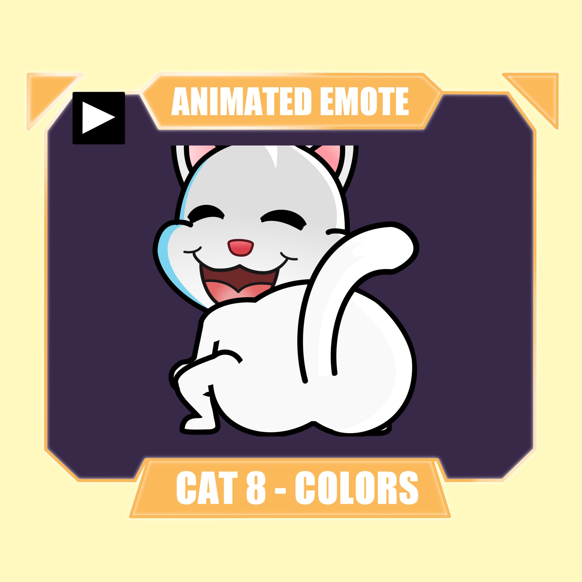 ANIMATED Cat Twerking Emote for Twitch Kick Discord Youtube | Cat Twerk ...