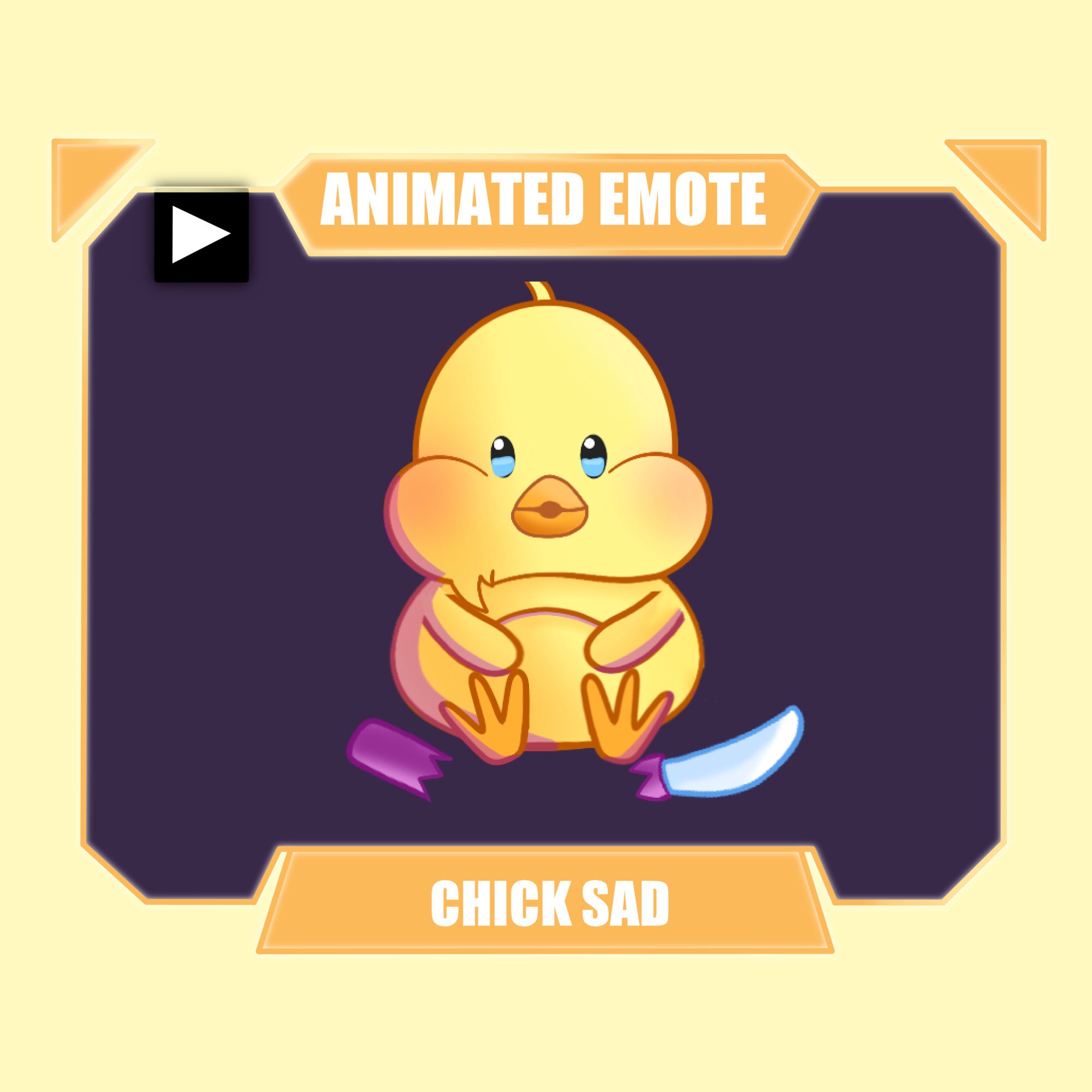 Animated Chick Crying Emote Twitch Emote Discord Emote Youtube Emote ...