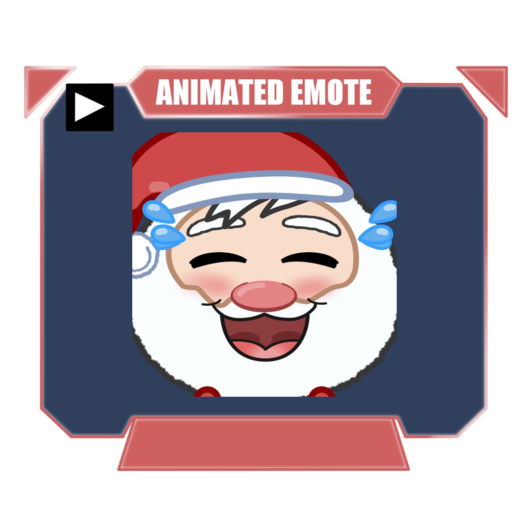 Emote de Noël ANIMÉ Père Noël qui rit pour twitch kick discord youtube ...
