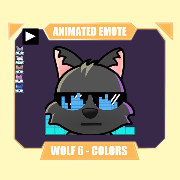 Animated Wolf Jam Dance Emote With Color Changing Equalizer for Twitch ...