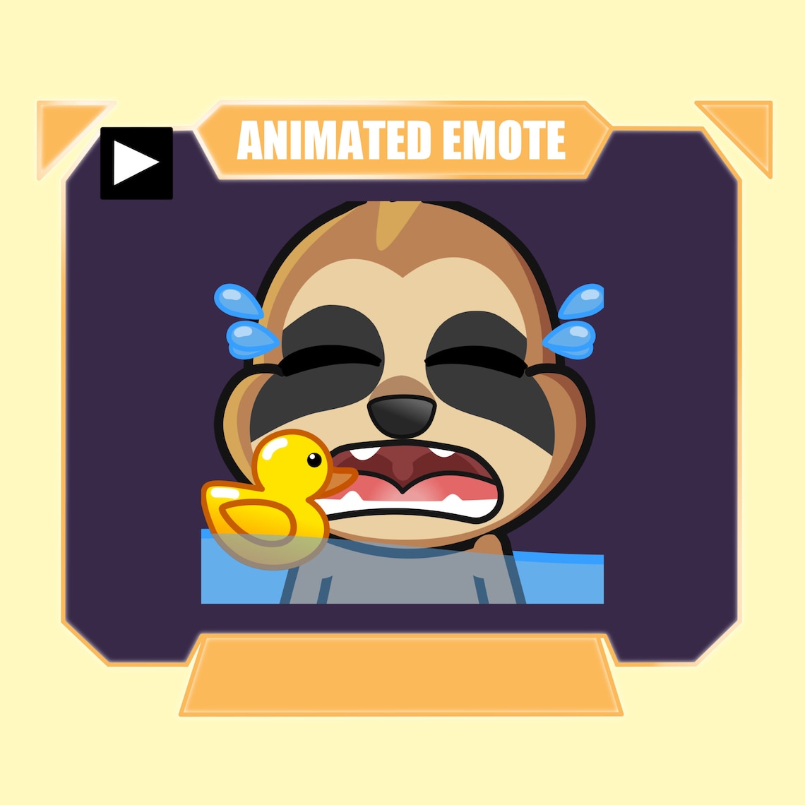 ANIMATED Sloth Crying Emote for Twitch Kick Discord Youtube Stream Sad ...