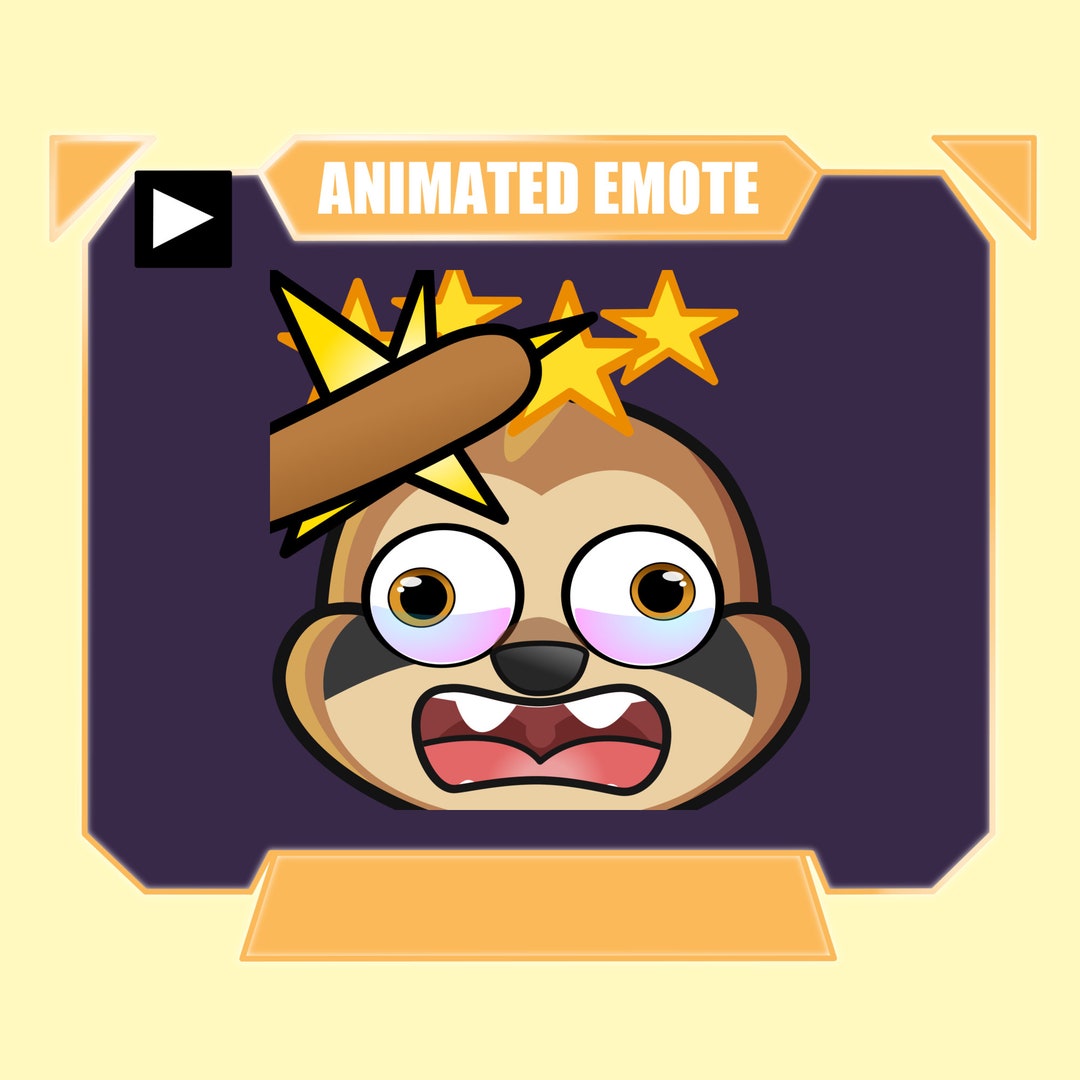 ANIMATED Sloth Bonk Emote for Twitch Kick Discord Youtube Stream ...