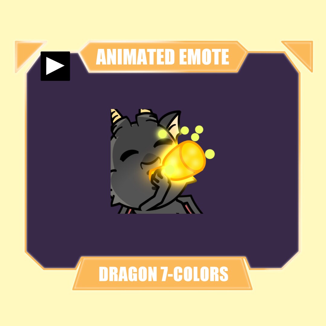 ANIMATED Dragon Drinking Haste Potion Emote for Twitch Kick Discord ...