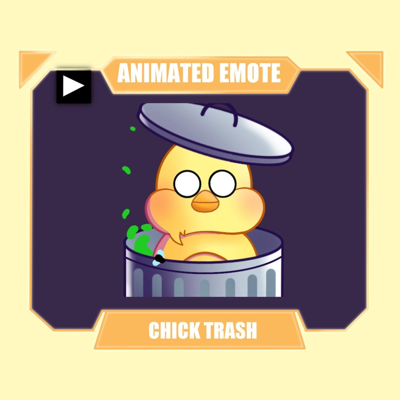 Animated Chick Trash Emote | Animated Twitch Emote | Meme Emote ...