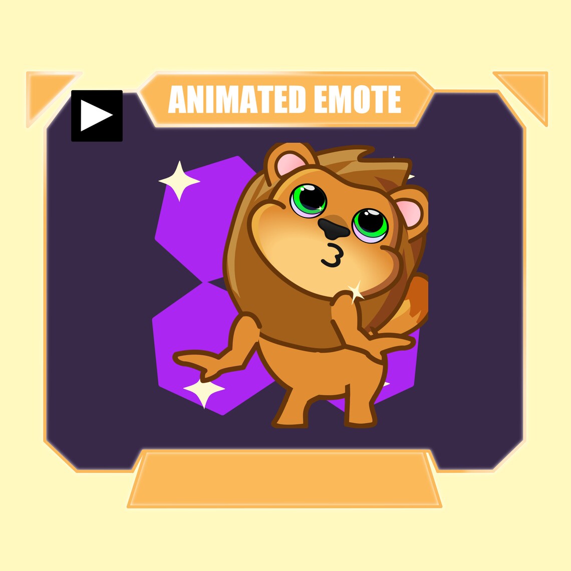 ANIMATED Lion Disco Dance Emote for Twitch Kick Discord Youtube | Cute ...