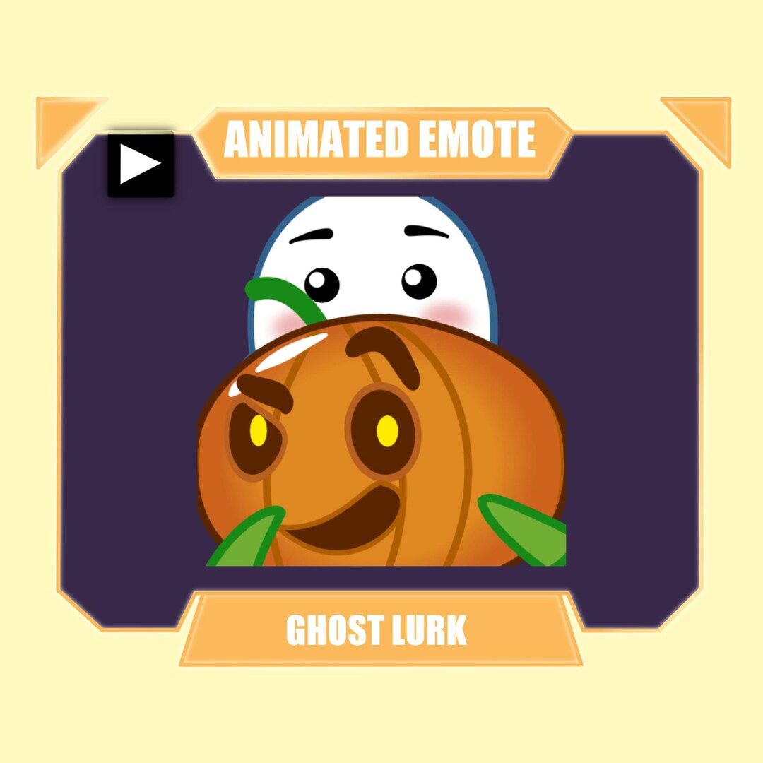 ANIMATED Ghost-pumpkin Lurk Emote for Twitch Discord Youtube ...