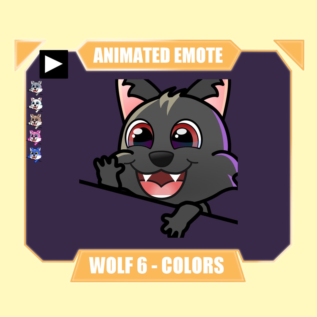 ANIMATED Wolf Bongo Meme Emote for Twitch Kick Discord Youtube Streaming | Cute Wolf Playing ...