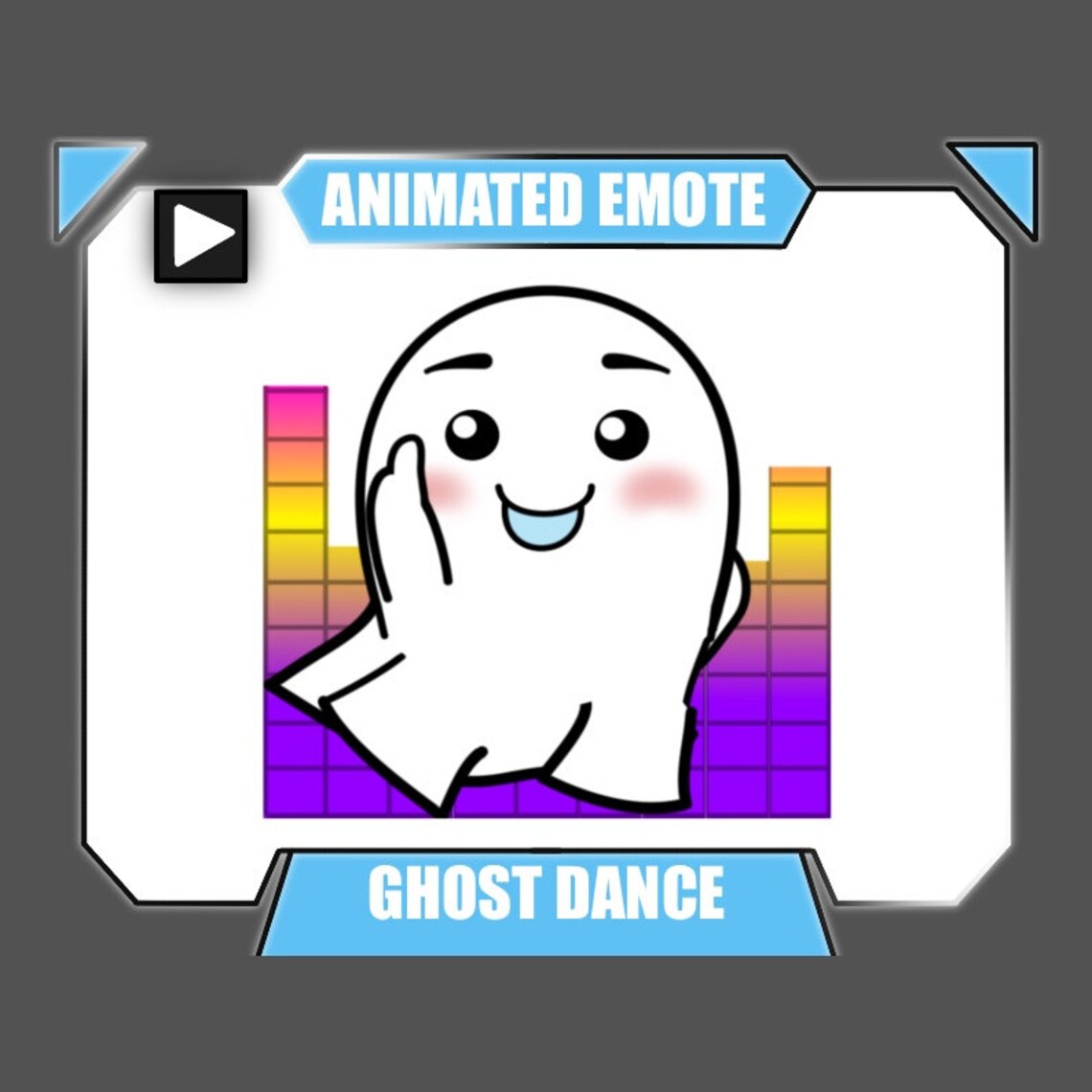 ANIMATED Cute Ghost Dance Emote Halloween Dance Twitch Emote - Etsy