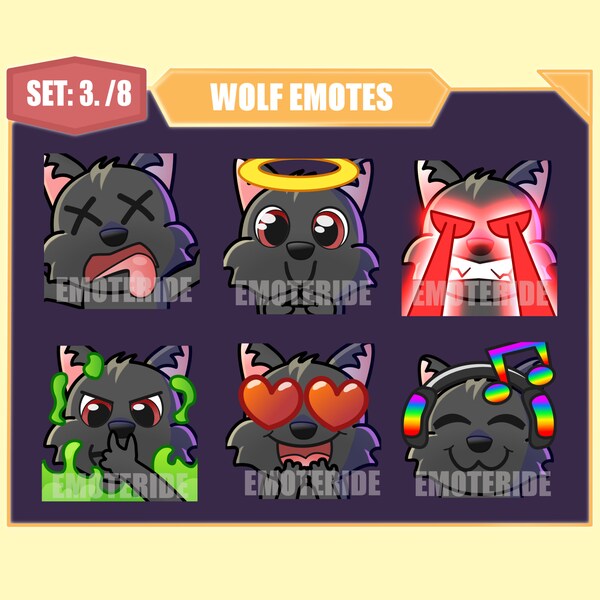 Black Angel Emotes - Etsy