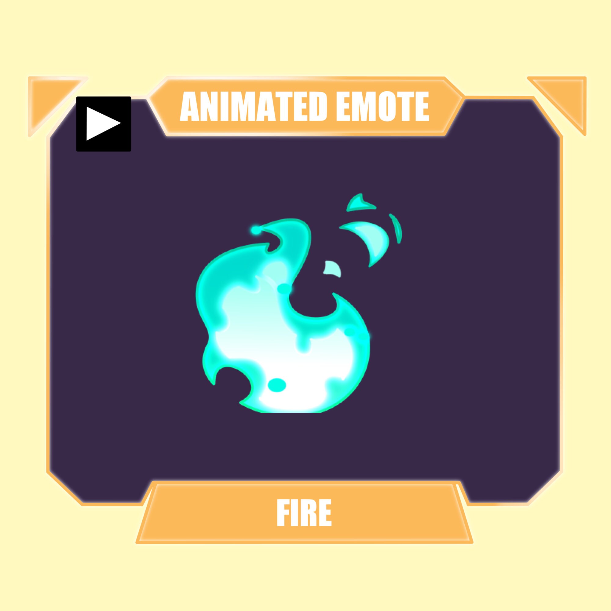 Animated Teal Fire Emote for Twitch Kick Discord Youtube Streaming ...